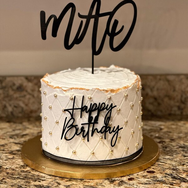 Cake Charm | Custom Acrylic Name Plate | Birthday Cake Decor | Cake ...