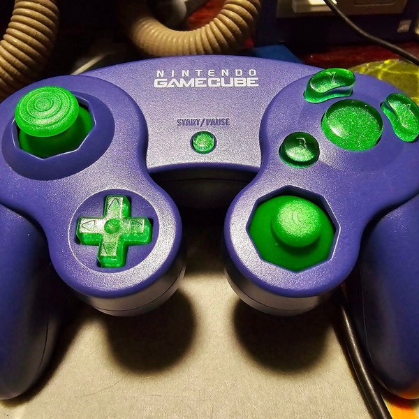 Nintendo Gamecube Custom Resin Buttons Lime Candy Green - Etsy