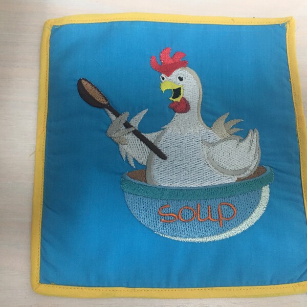 Chicken in Bowl Embroidery Design. Machine Embroidery Design. Cooking ...