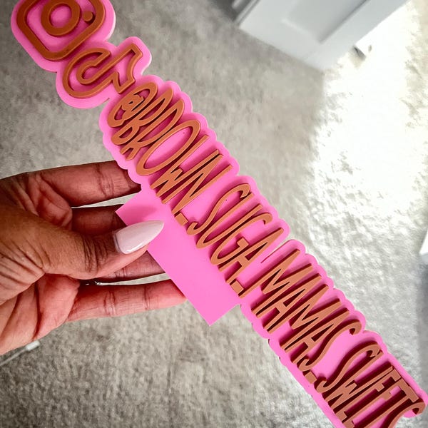 Acrylic Business Sign Bubble Shape With Stand | Instagram Tag ...