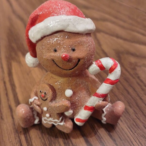 Resin Gingerbread Boy Christmas Decor: Tiered Tray Display - Etsy