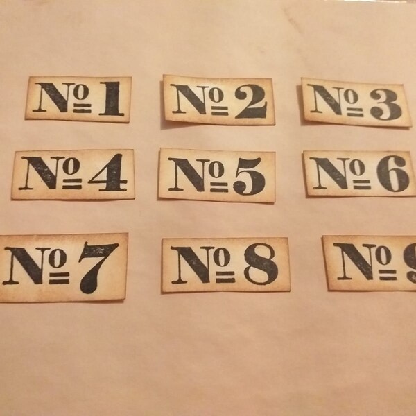 Vintage Number Rubber Stamp Set Diary, Journaling Planner Stamps ...