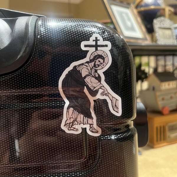 Jesus on the Cross, Christian Sticker, Catholic Gift, Bible Sticker ...