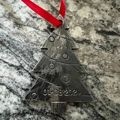 Blacksmith Forged Christmas Tree Ornament. Personalization or ...
