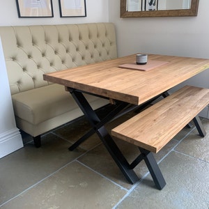 Deep Buttoned Kitchen Dining Booth Bench Seating in Real Italian ...