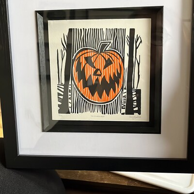Vampire Bat Linocut Print From My 'horror High' - Etsy UK