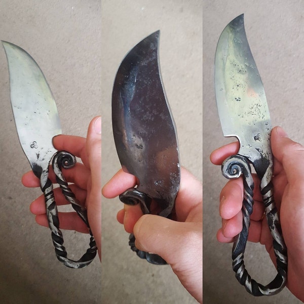 Hand Forged Knife With Twisted Handle Made to Order; Rustic Archaeology ...