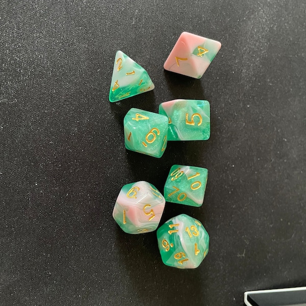 Under the Sea Tide Pool Dnd Dice Set Perfect Gift for Fans of Dungeons ...