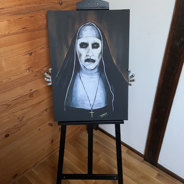 Valak Painting Replica V2 Canvas Print (demon Nun, the Conjuring) - Etsy