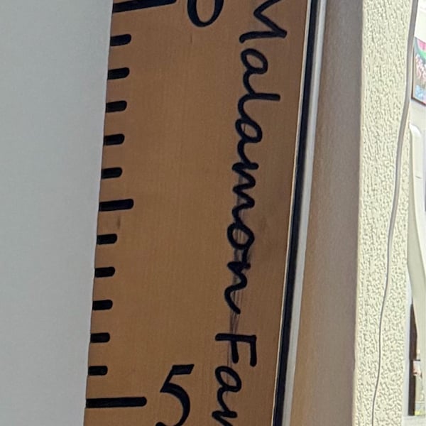 Engraved Growth Chart Family Ruler Hardwood Height Chart, Growth Ruler ...
