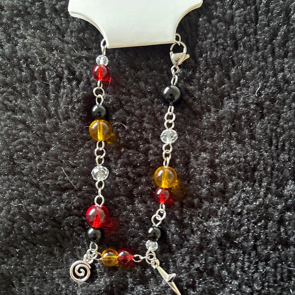Red, Black and Yellow Charm Bracelet Awty James Marriott Inspired - Etsy UK