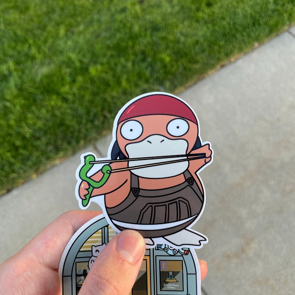 Psyduck X Sanji pokemon One Piece Crossover Sticker - Etsy