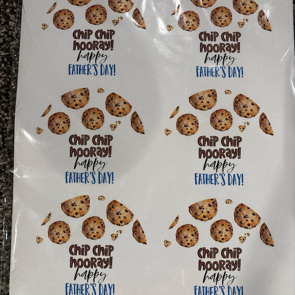 Father's Day Cookies Gift Tag Template, Printable Chip Chip Hooray ...