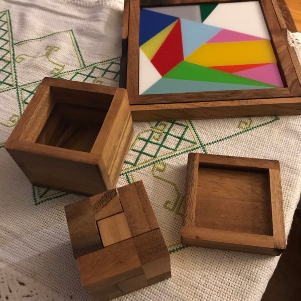 Stomachion Puzzle, Archimedes Puzzle, Wood Brain Teaser, Ostomachion ...