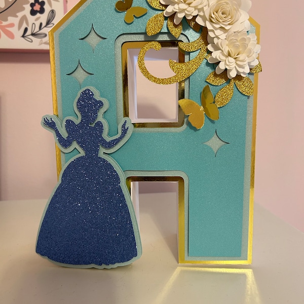Cinderella Letter 3d - Cinderella Party Decorations - Cinderella ...