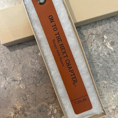 Leather Bookmark Personalized 3rd Anniversary Bookmark to Many - Etsy