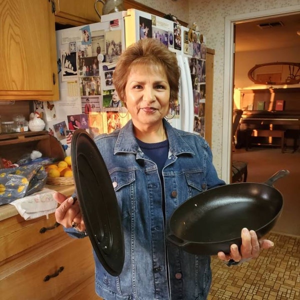 Early Wapak #8 Cast Iron Skillet With Strong Heat Ring Makers Mark ERIE ...