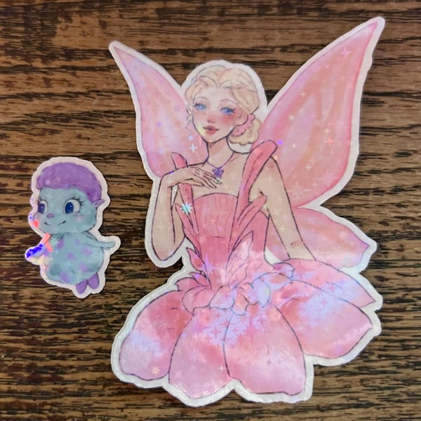 Fairytopia Elina and Bibble Sparkle Vinyl Sticker Set - Etsy