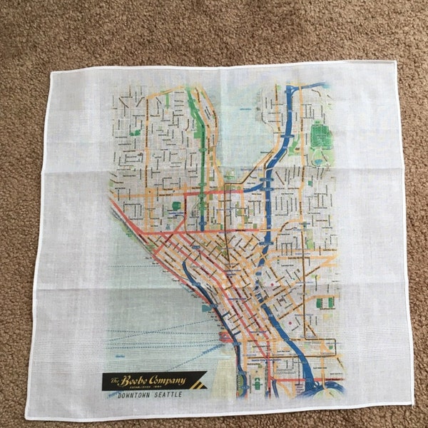 New York City Soft NYC Manhattan Map Printed on Kerchief Handkerchief ...
