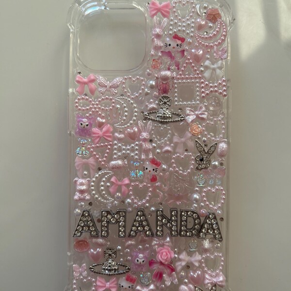 Custom Hello Kitty Phone Case // Personalised Charm Phone Case for All ...