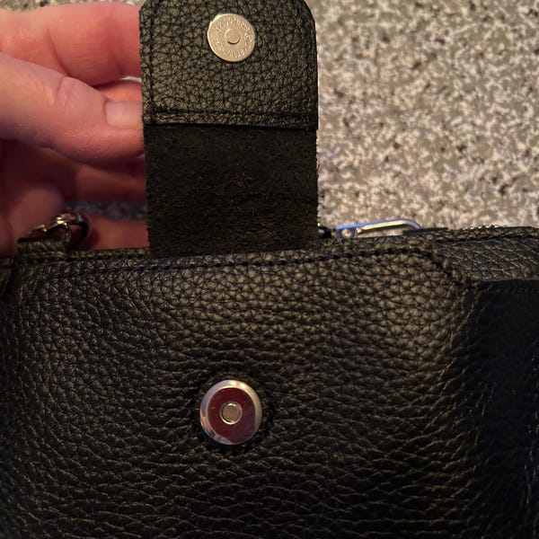 Leather Crossbody Zip Bag/ Everyday Shoulder Purse iPhone Pocket ...