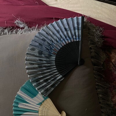 Hundred Dollar Bill Hand Fan Black Handle - Etsy