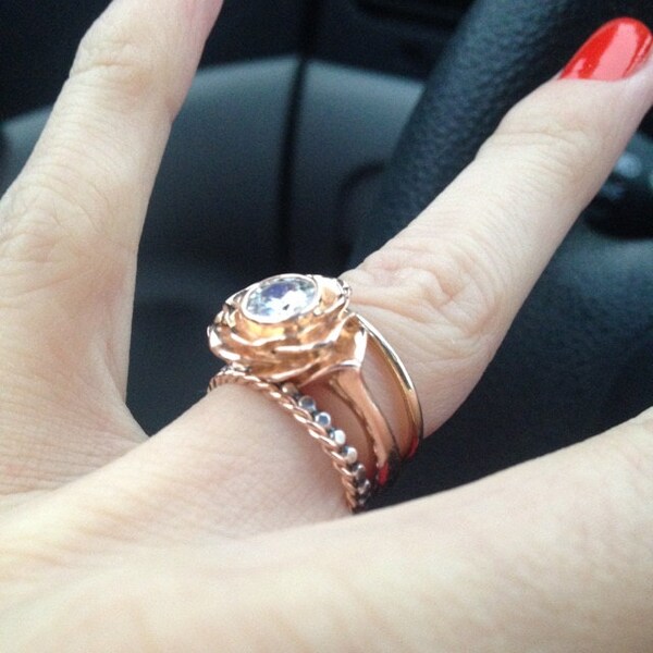 Ring - Sterling Silver Bead Band Stacker Ring - Stackable Rings - 925 ...