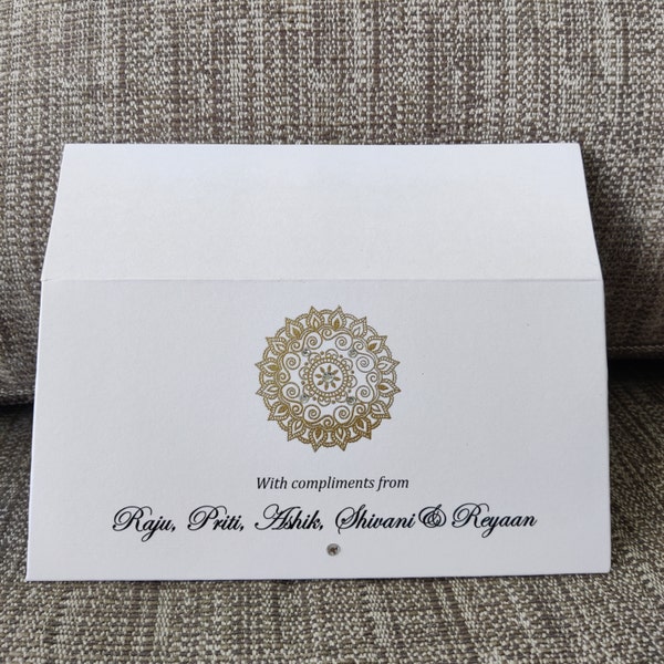 Personalised Money Gift Envelope, Shagan Envelope, Money Wallet, Cash ...