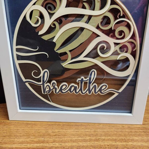 3D BREATHE Shadow Box - for Cricut - for Silhouette - Etsy