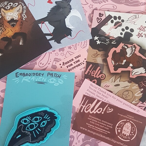 Creepy Raven Embroidered Patch | Cryptid Raven - Bird - Crow ...