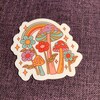 Retro Mushrooms Sticker, Mushroom Sticker, Mushroom, Hippie Sticker ...