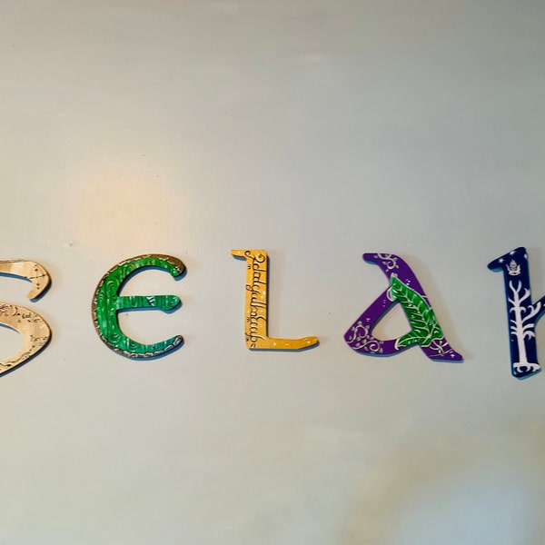 Middle Earth Painted Letters - Hobbit Nursery Letters - Wizard Nursery ...