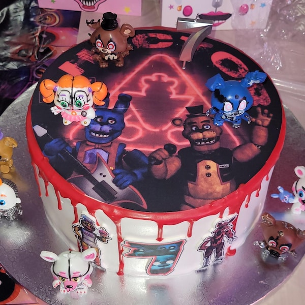 Printable Five Nights at Freddy's Cake Topper, Birthday Party Cake ...