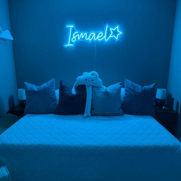 Custom Kids Name Neon Sign - Nursery LED Light Decor - Personalized ...