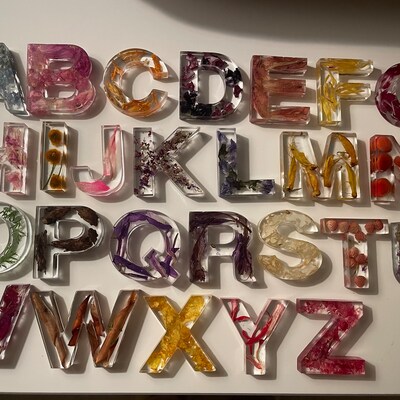 Colorful Resin Letter Set - Etsy