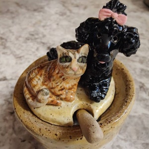 Chicken Ceramic Miniature Blue Chicken Terrarium Figurine Pottery ...