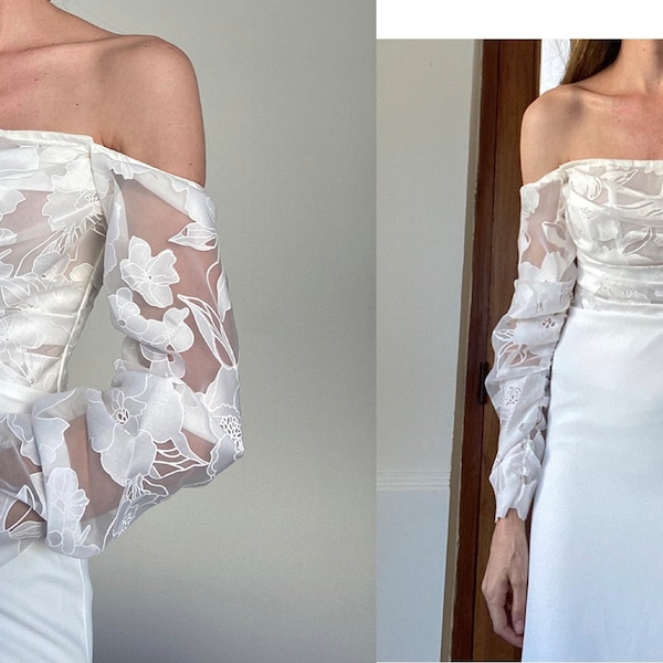 High Neck Long Sleeves Wedding Gown Lace Wedding Gown Custom Wedding 8338