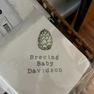 Let Love Brew Light Burlap Brown Cocktail 3 Ply Beverage Napkins Beer ...