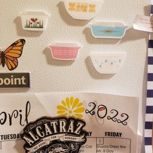 Pyrex Butterprint Turquoise Fridge Magnets Amish Butterprint - Etsy