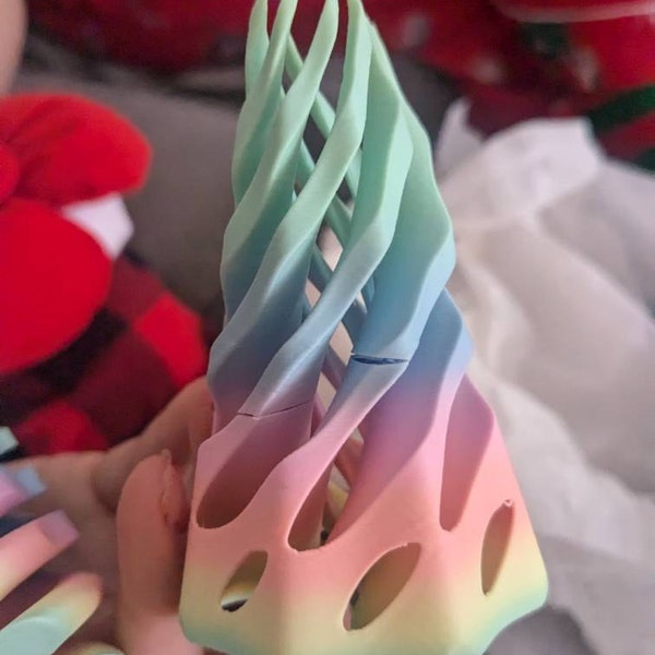 Whispering Vortex Chromatic Rainbow Unicorn Horn 3D Printed Fidget ...