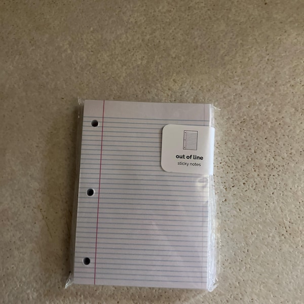 Mini Lined Paper Sticky Notes • Out of Line Sticky Notes • Tiny ...