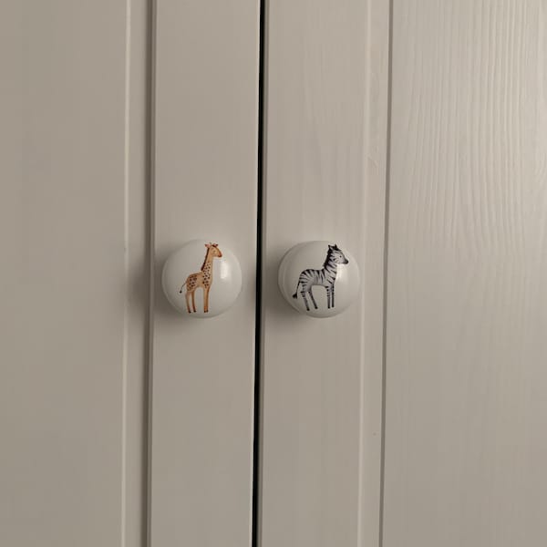 Jungle Animals Drawer Knobs, Drawer Knobs, Furniture Knobs, Children's ...