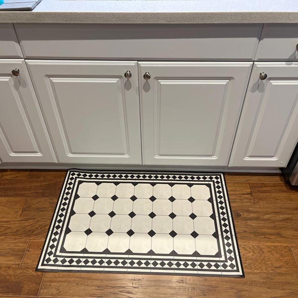 Vinyl Kitchen Mat, Non Absorbent Vinyl, PVC Kitchen Mat, Modern ...