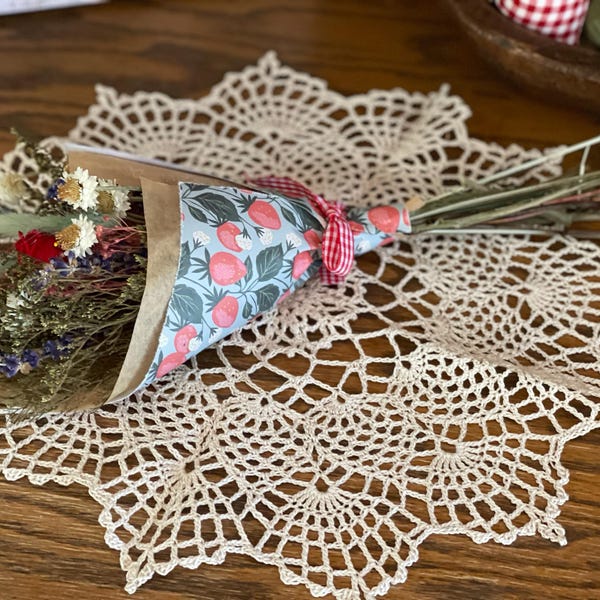 Spring Centerpeice Doily, Handmade Crocheted Mandala Lace Doily ...