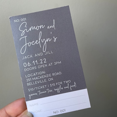 Printed Raffle Buck and Doe Tickets jack and Jill Tickets Stag and Doe ...