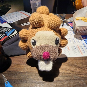 Bidoof Crochet Pattern Amigurumi PDF Patterns ENGLISH Instructions Only ...