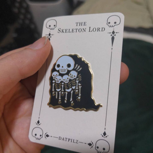 Skeleton Lord Hard Enamel Pin Glow in the Dark - Etsy UK