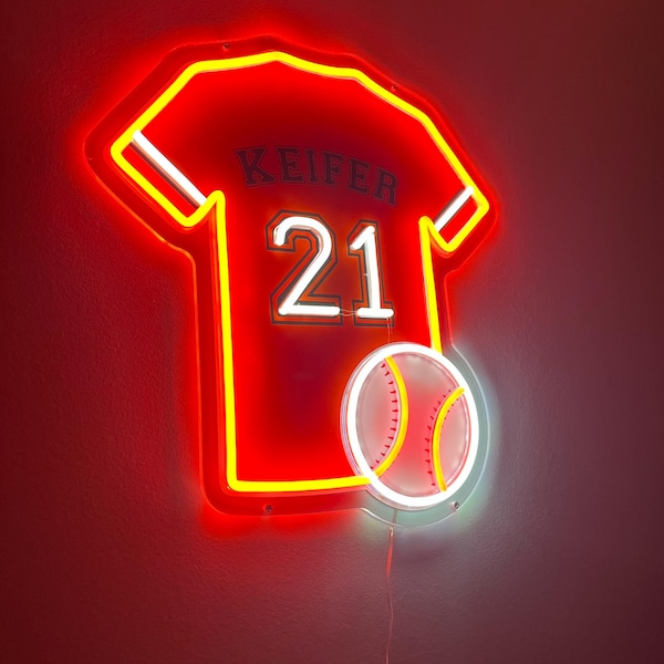 Custom Basketball Jersey Neon Sign, Personalized Basketball Neon Sign ...