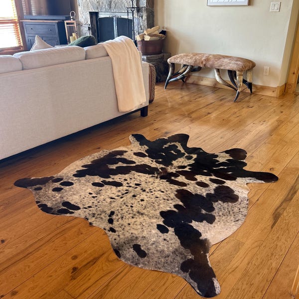 Genuine Tricolor Cowhide Rug Real Cowhide Rug Tricolor Cowhide Rug Hair ...