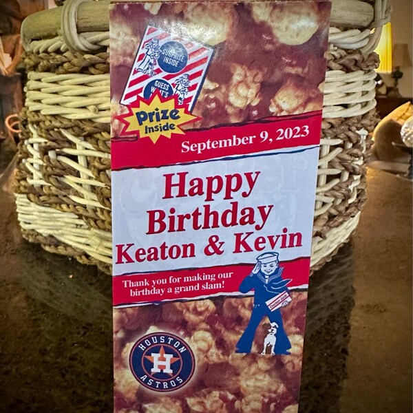 Cracker Jack Labels, Custom Cracker Jack Stickers for Birthdays ...